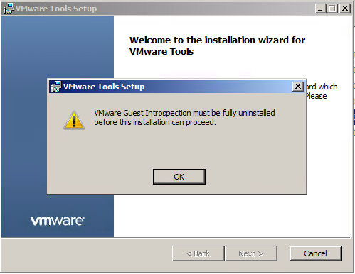 Guest Introspection needs to be fully uninstalled first – Error message ...